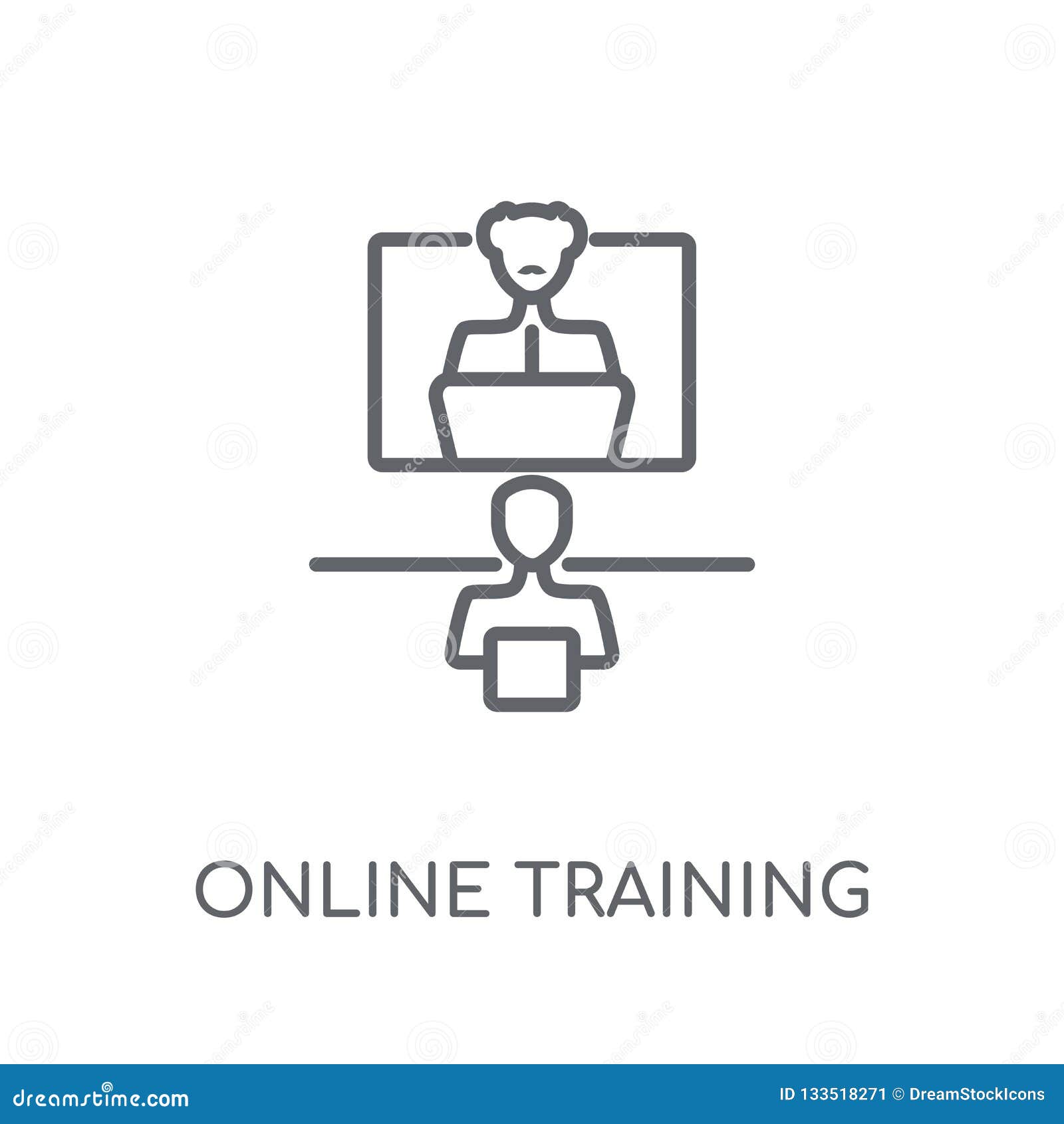 Online Training Linear Icon. Modern Outline Online Training Logo Stock ...