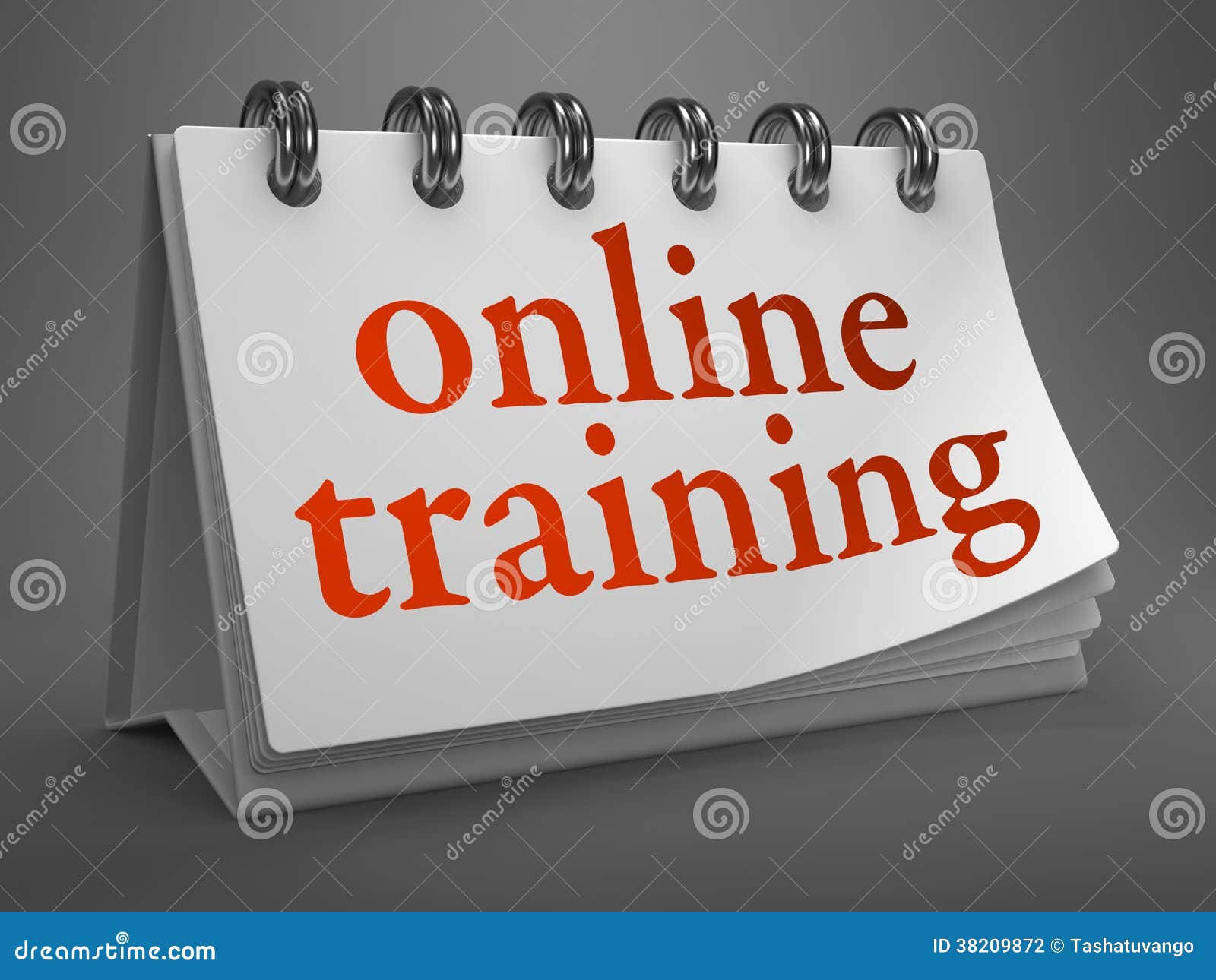 Online Training -Red Word on Desktop Calendar. Stock Illustration ...