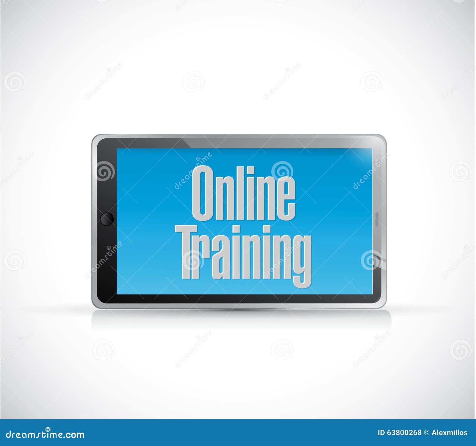 Online Training Text Sign Illustration Design Stock Photo - Image of ...