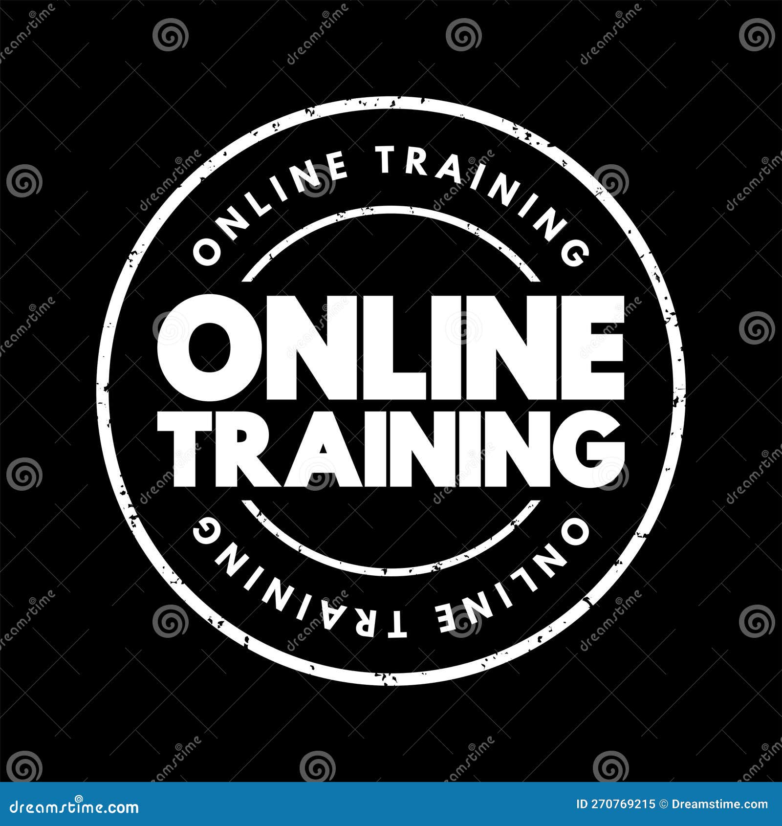 Online Training Text Stamp, Concept Background Stock Illustration ...