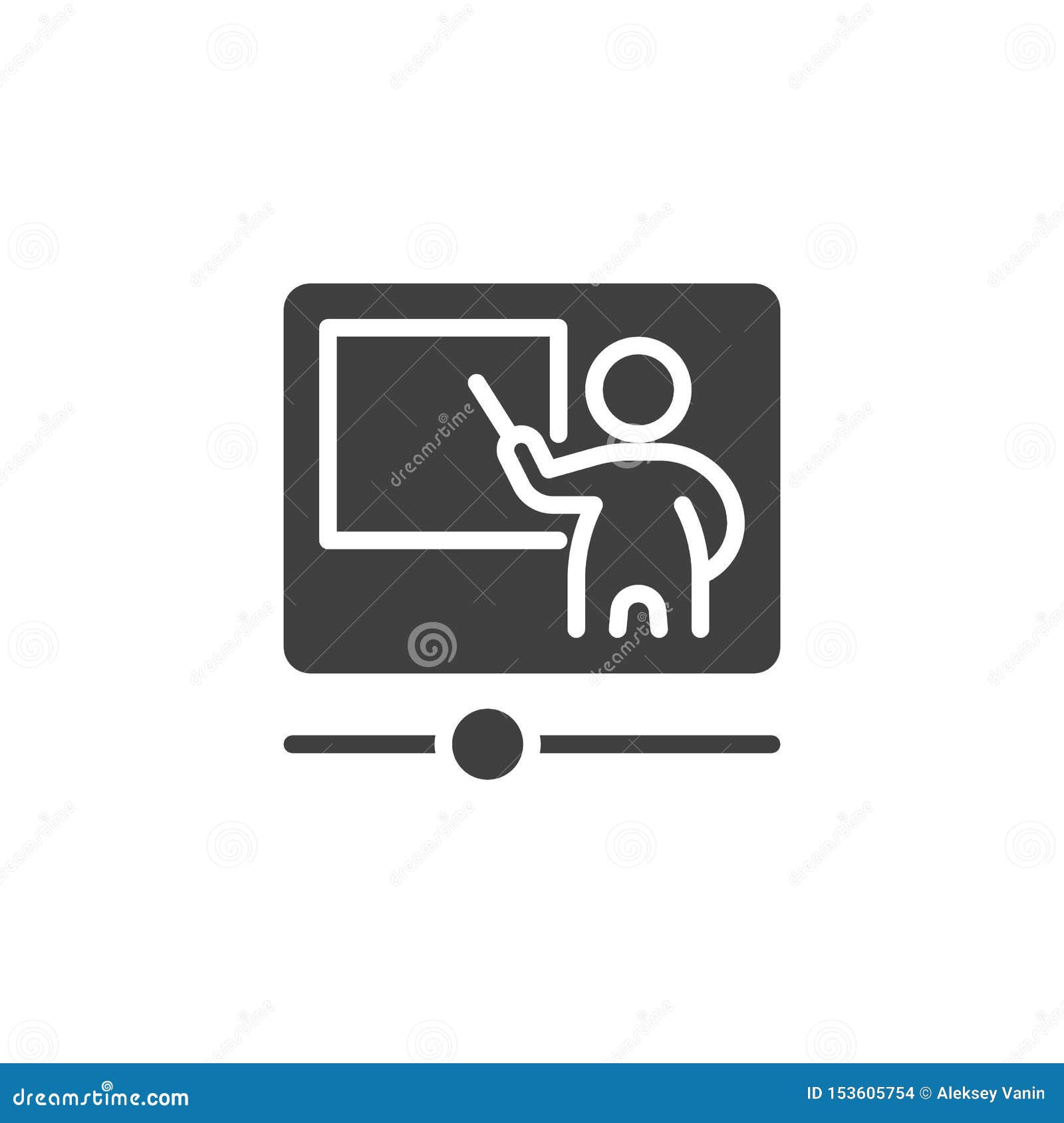 Online Training Vector Icon Stock Vector - Illustration of pixel, logo ...