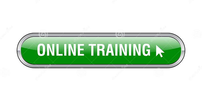 Online training button stock illustration. Illustration of buttons ...
