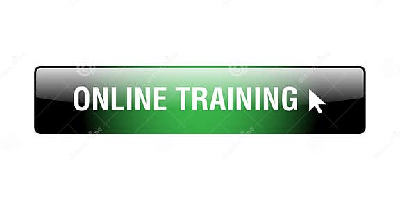 Online training button stock illustration. Illustration of courses ...