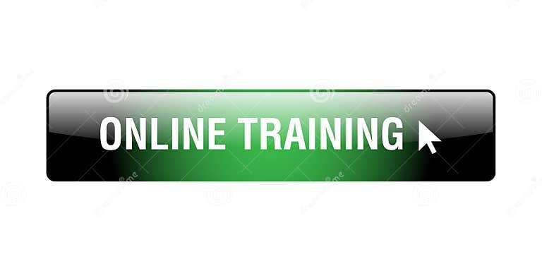 Online training button stock illustration. Illustration of courses ...