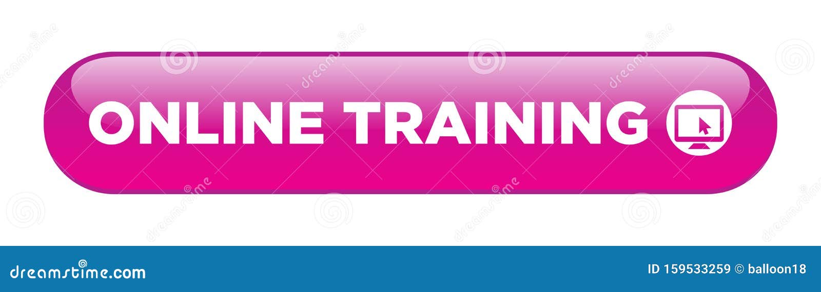 Online training button stock illustration. Illustration of background ...