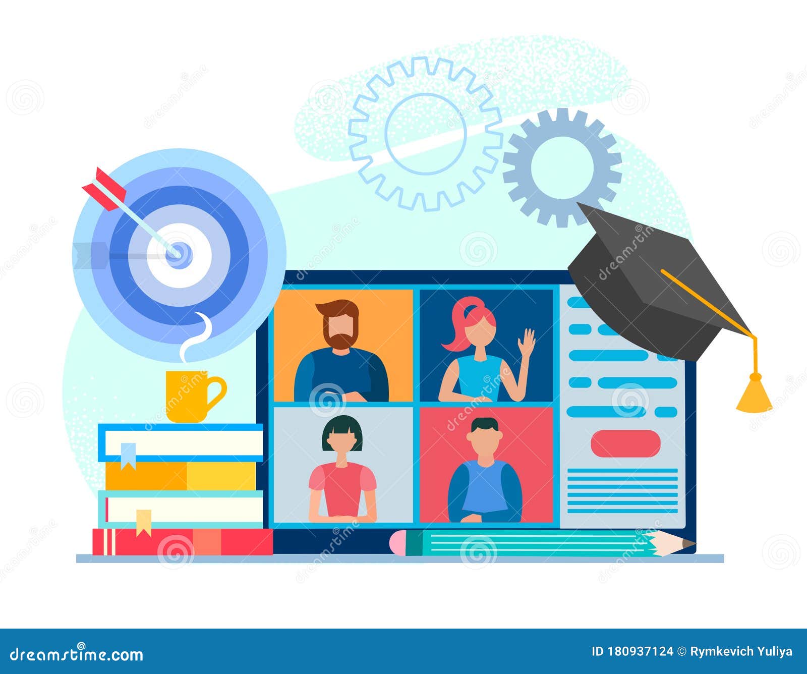 Online Training, Web Education, Coaching and Trainings Stock Vector ...