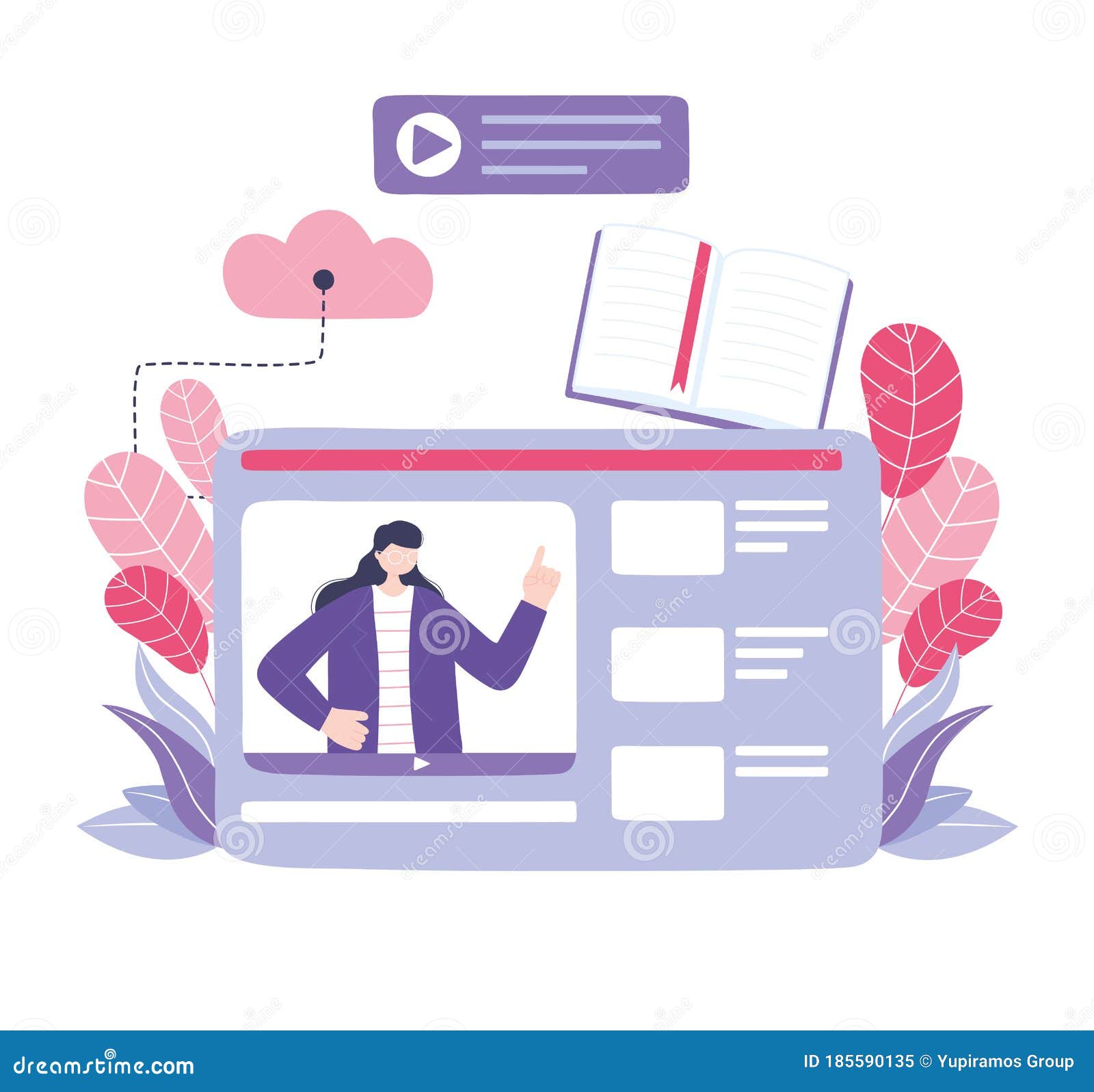 Online Training, Website Teaching Woman Book Cloud Computing, Courses ...