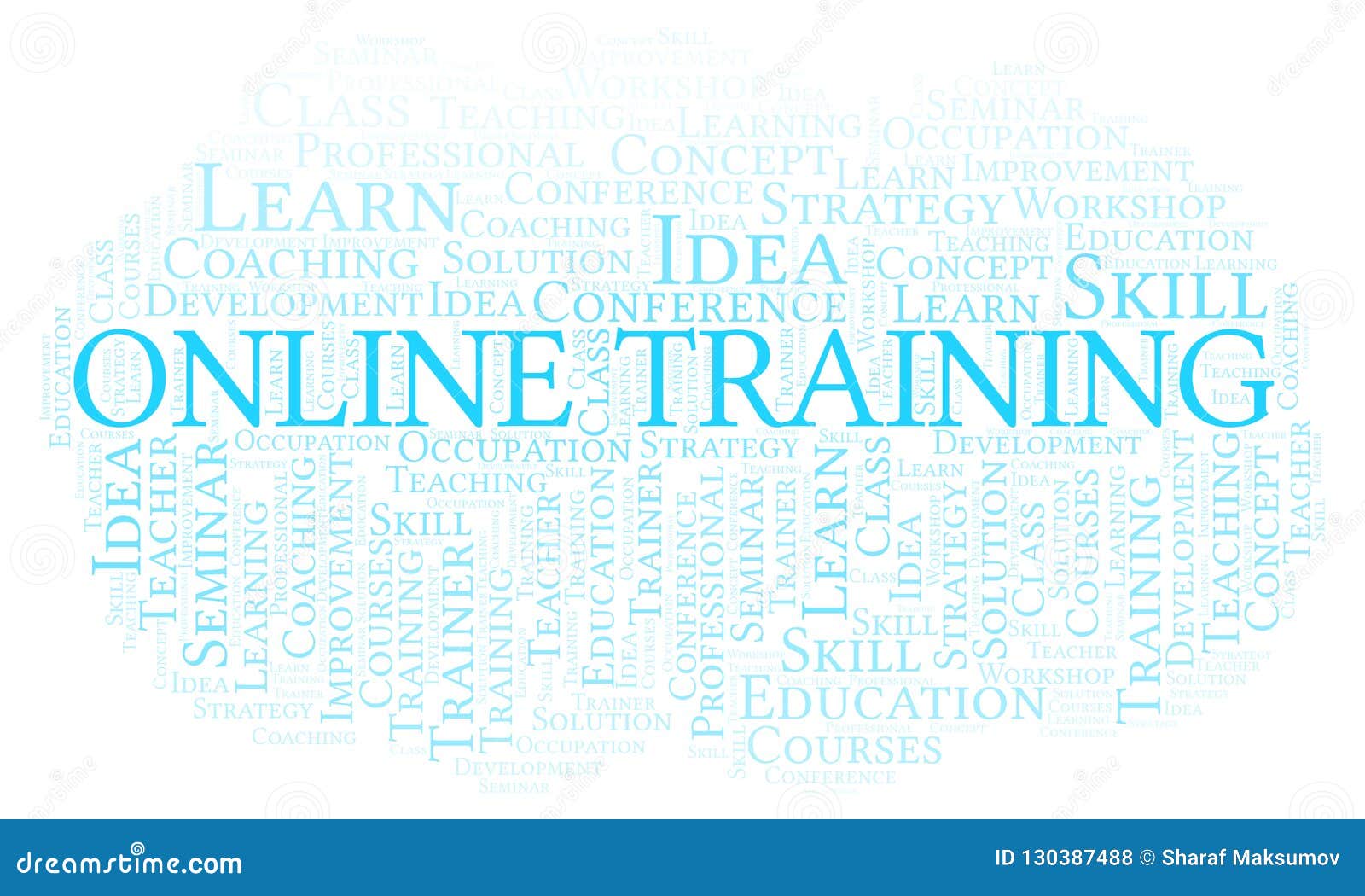 Online Training Word Cloud. Stock Illustration - Illustration of ...