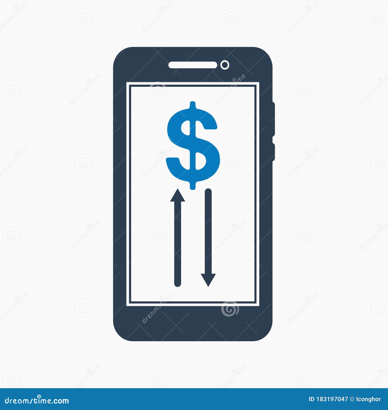 Online transaction icon. stock vector. Illustration of bank - 183197047