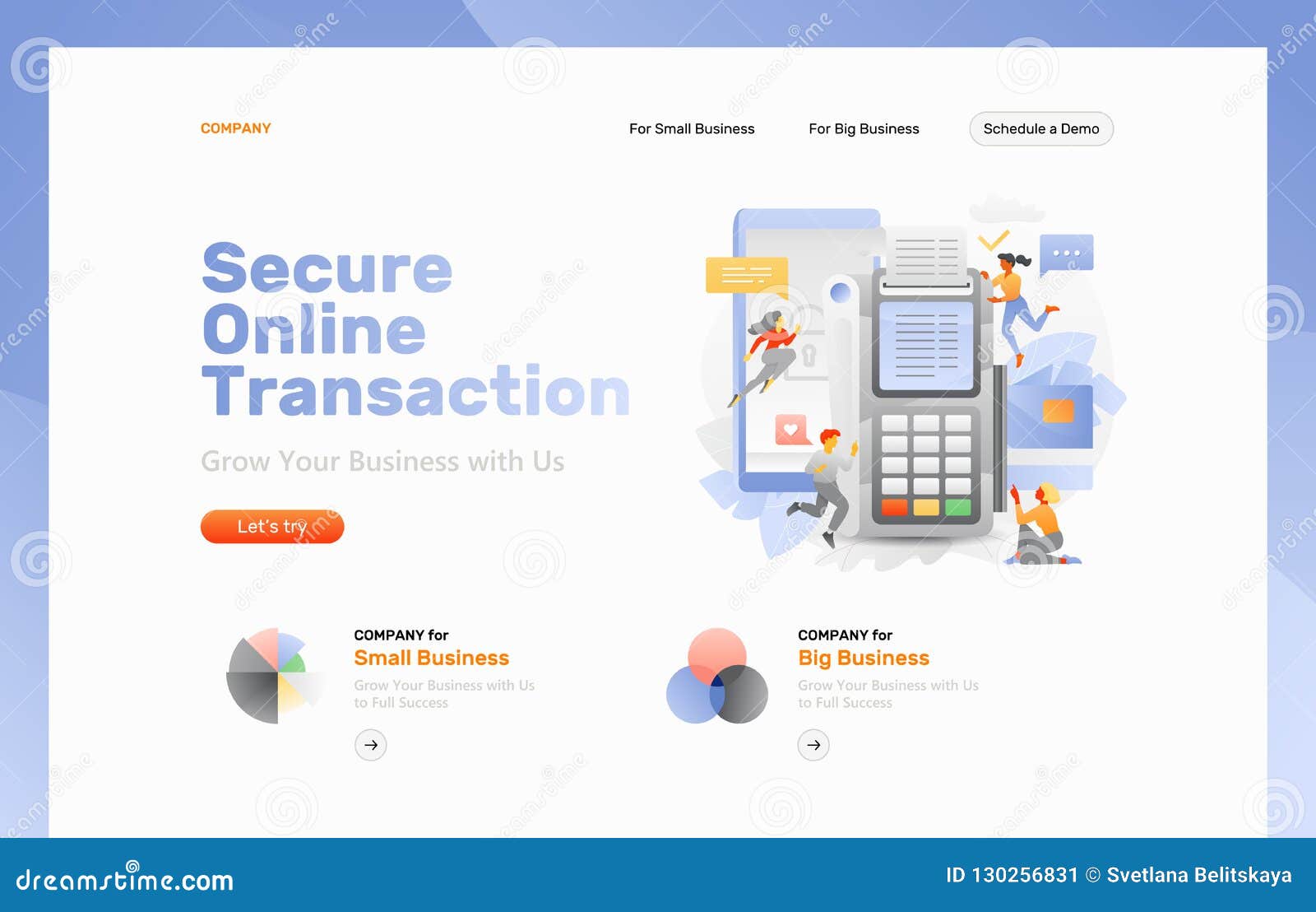 Online Transaction Web Page Stock Vector - Illustration of concept ...