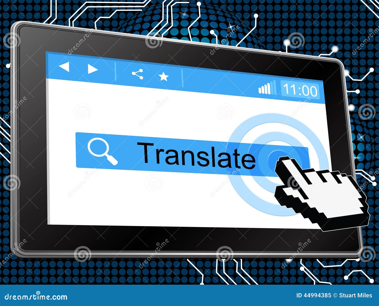 Online Translate Means World Wide Web and Language Stock Illustration ...