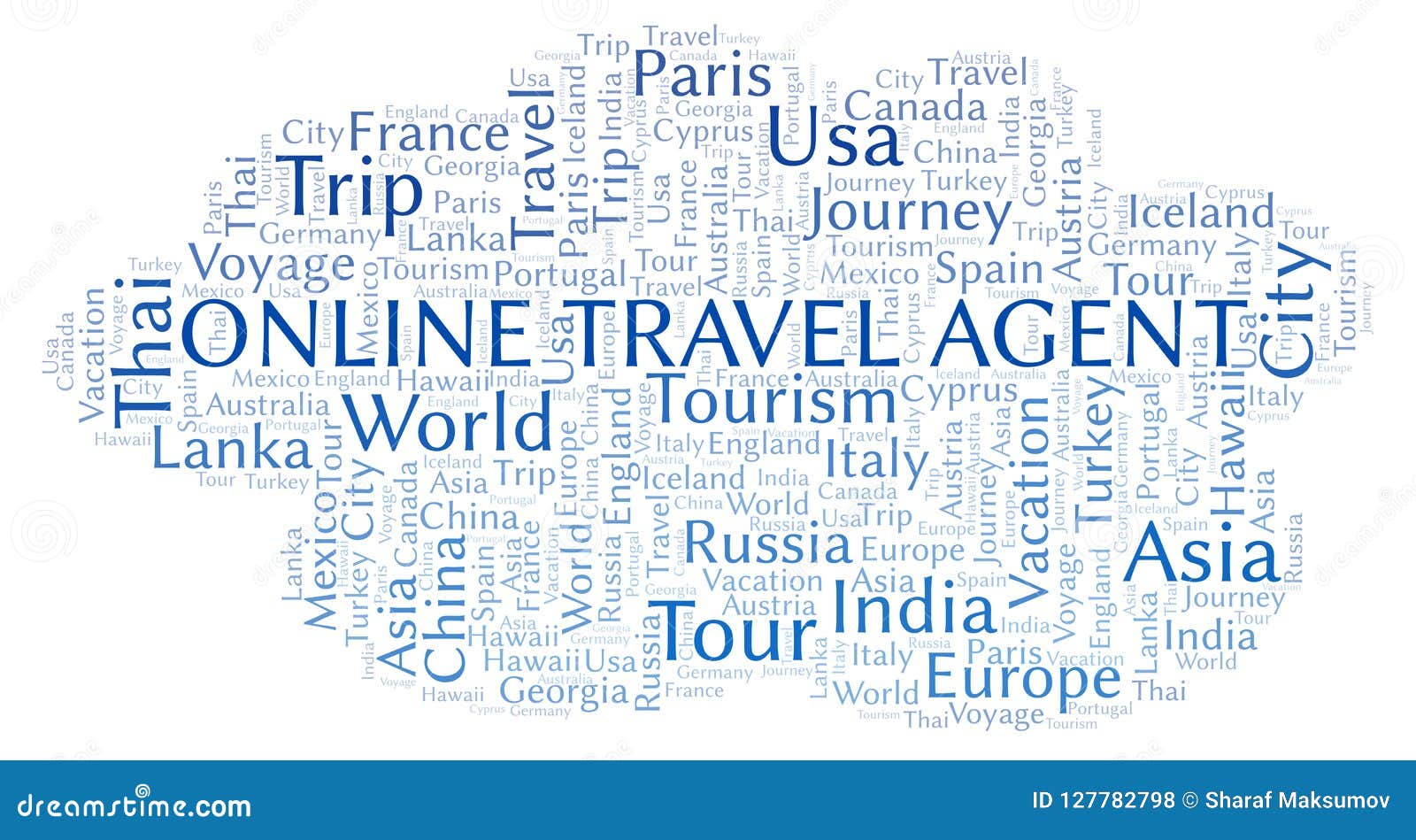 Online Travel Agent Word Cloud. Stock Illustration - Illustration of ...