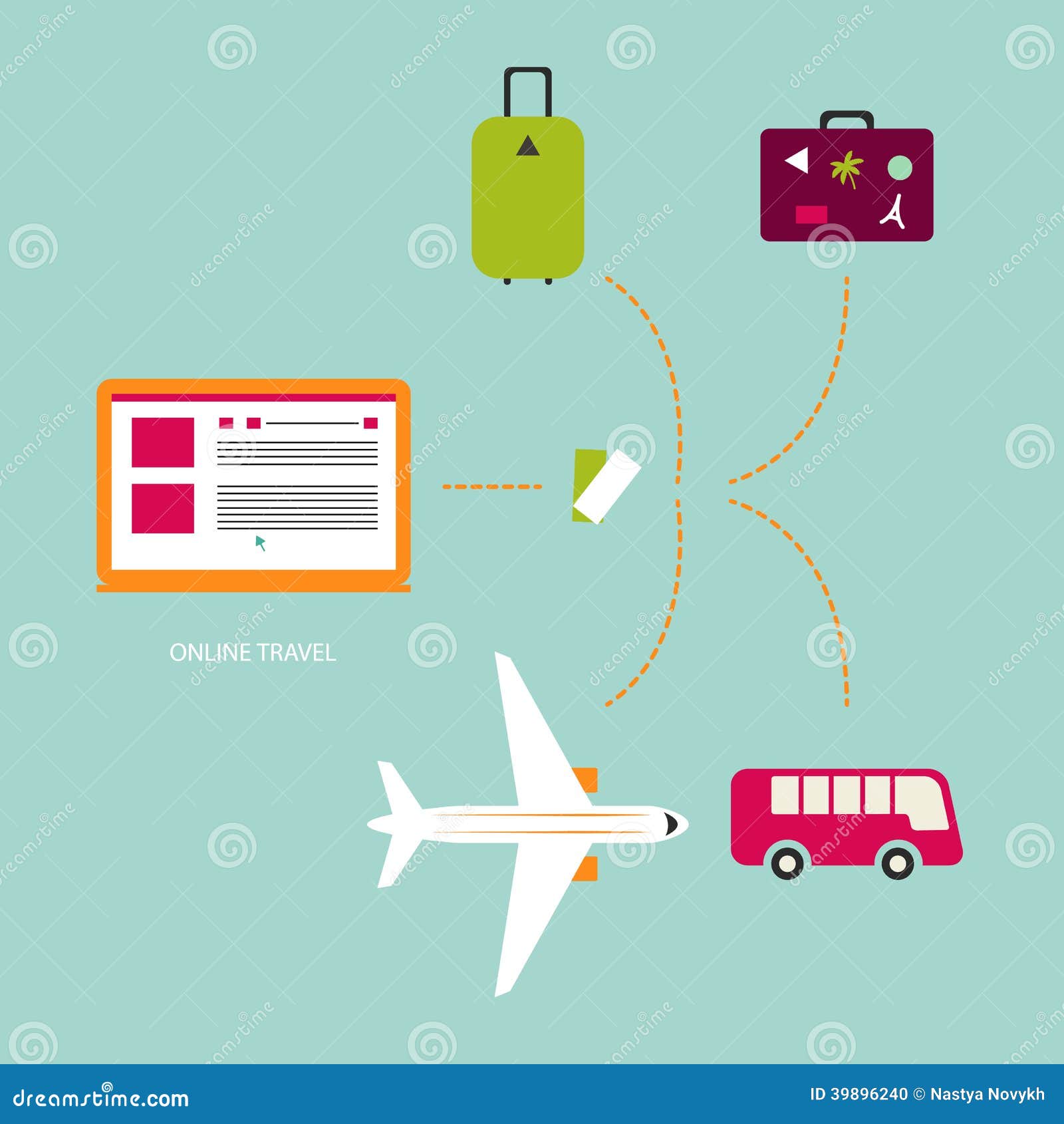 Online travel stock vector. Illustration of promotion - 39896240