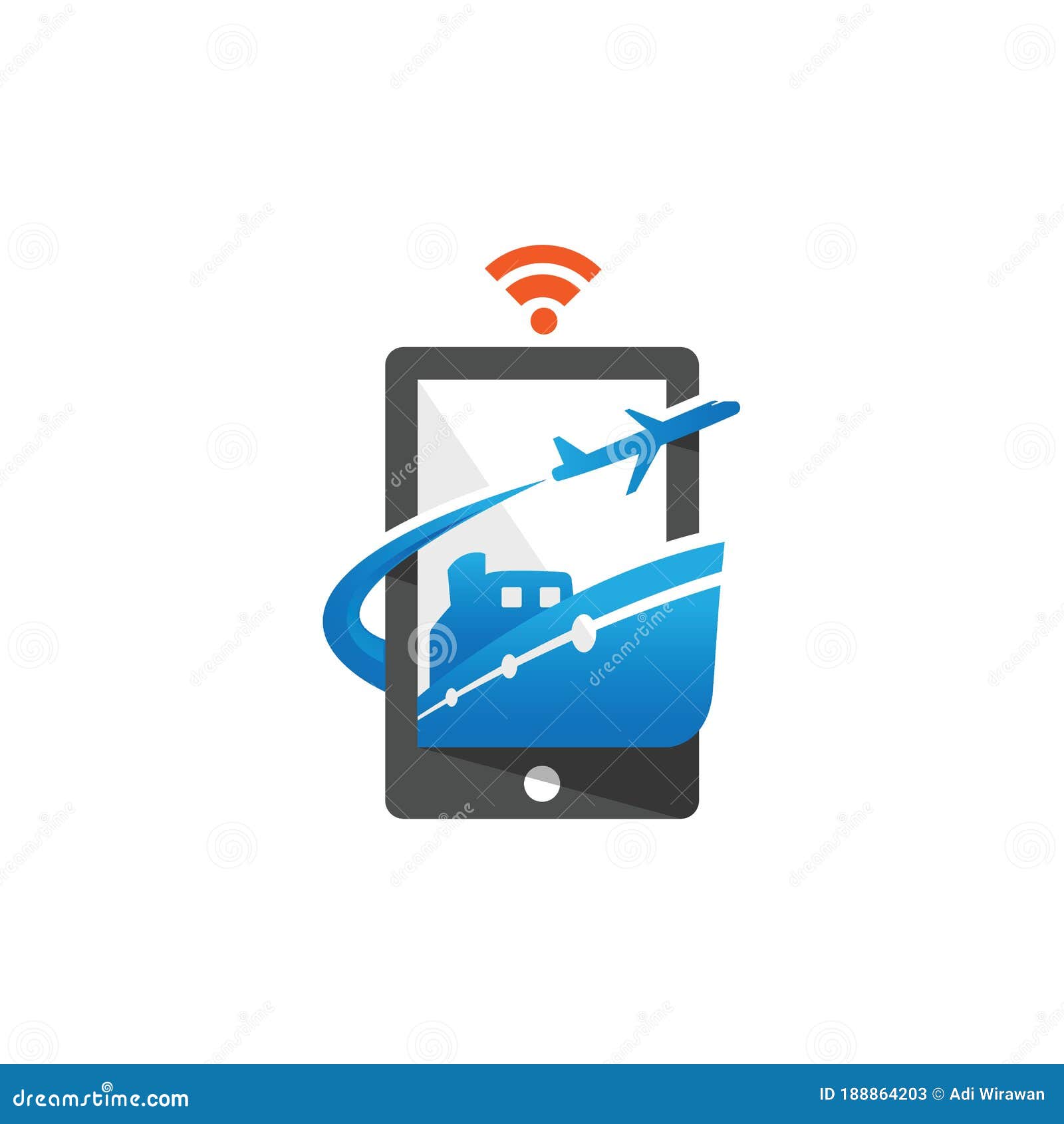 Online Travel Mobile Technology Logo Design Template Stock Vector ...