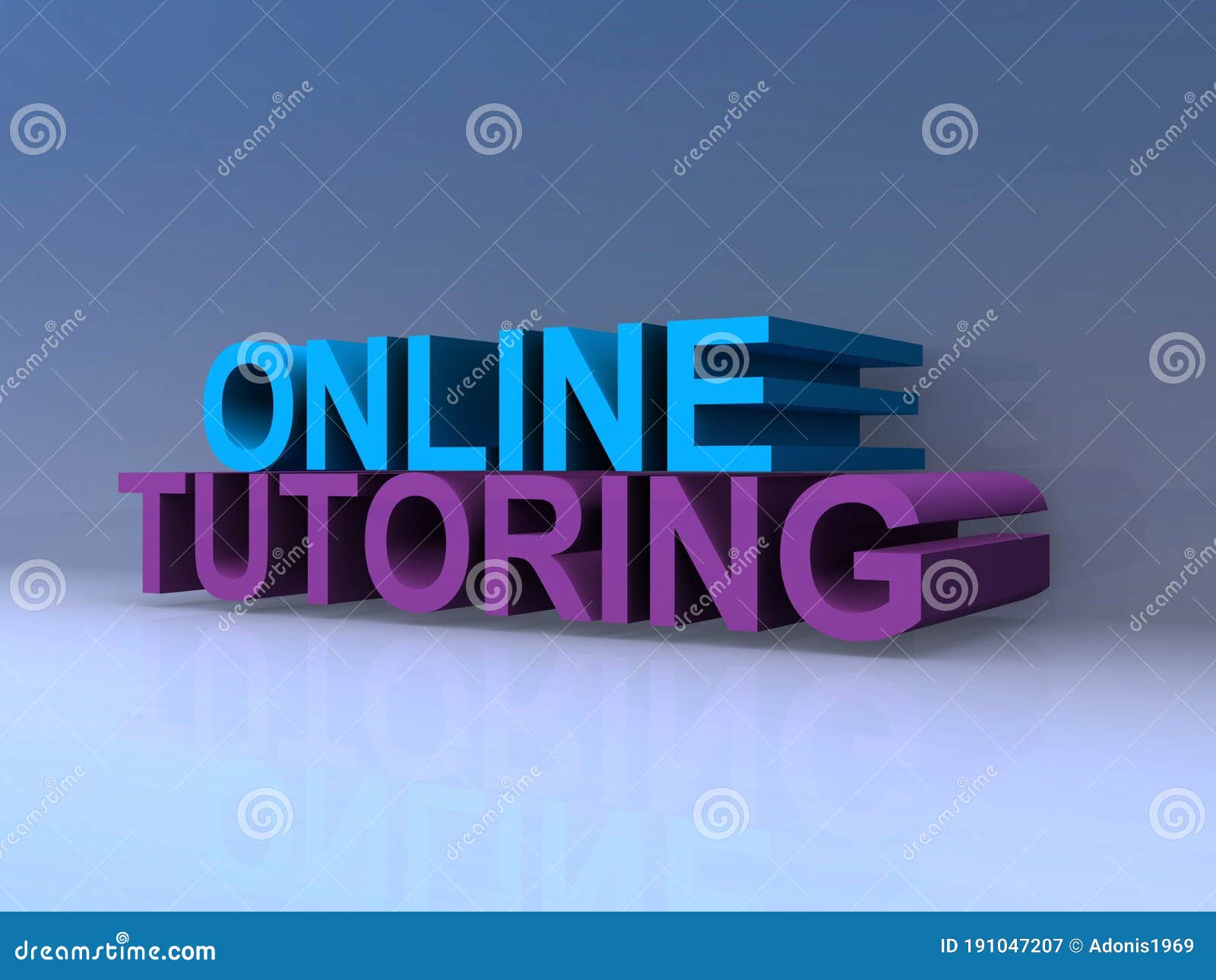 Online tutoring on blue stock illustration. Illustration of distance ...