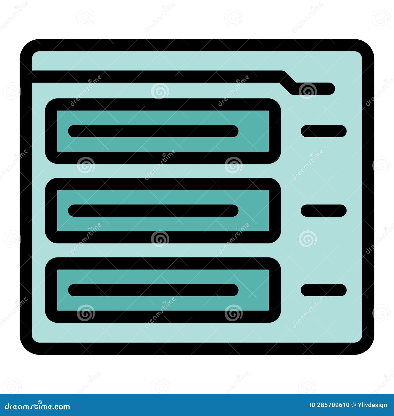 Online User Form Icon Vector Flat Stock Illustration - Illustration of ...