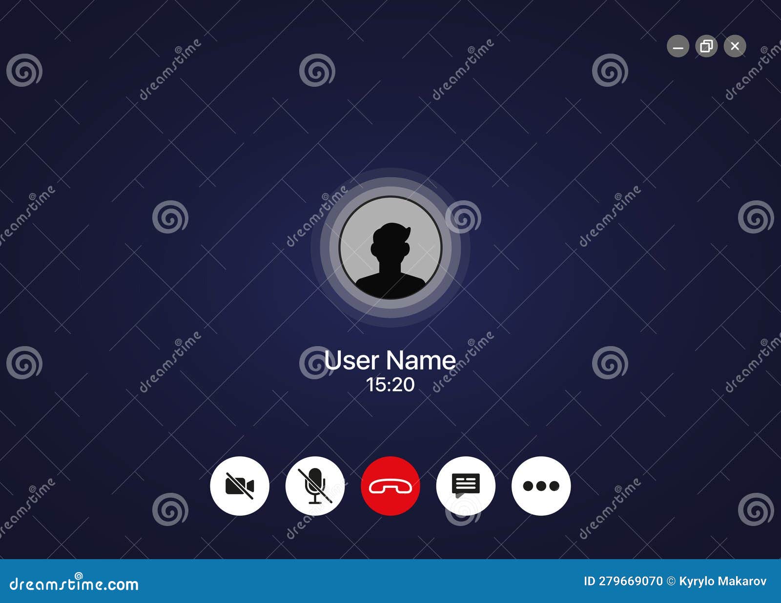 Online Video Call Concept with Two People Communicating through a ...