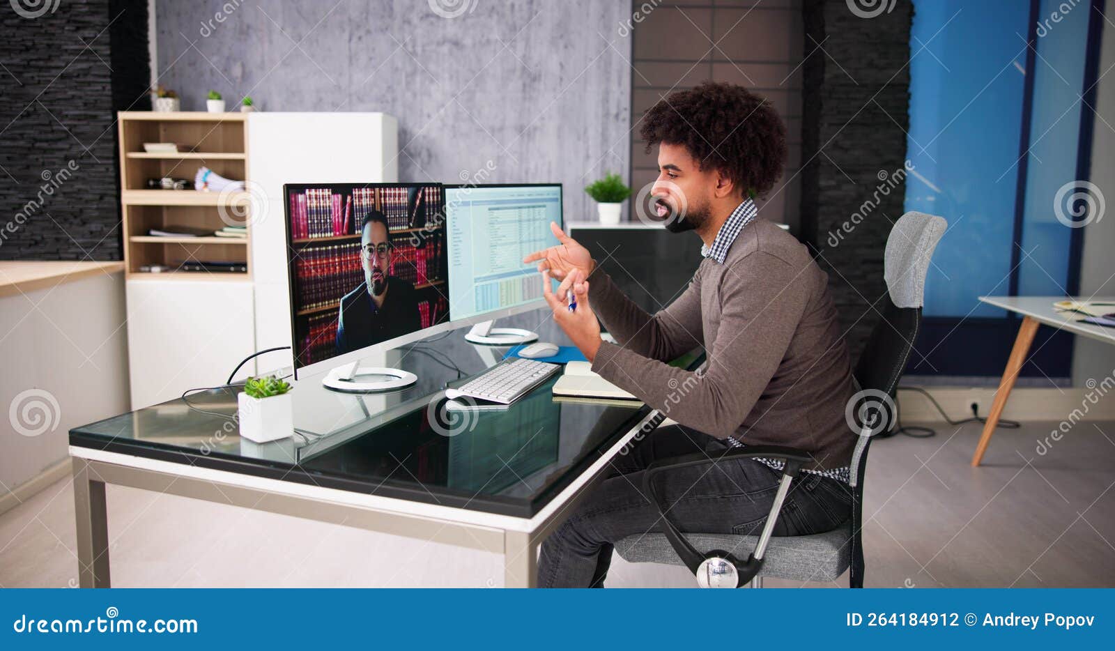 Online Video Conference Call Stock Photo - Image of screen, lawyer ...