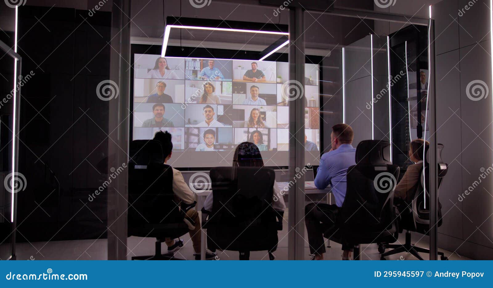 Online Video Conference Call Stock Image - Image of american, learning ...