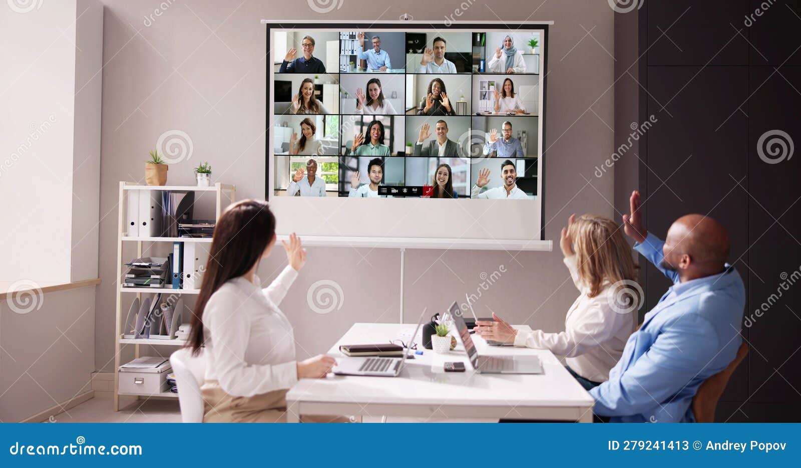 Online Video Conference Call Stock Image - Image of webcam ...