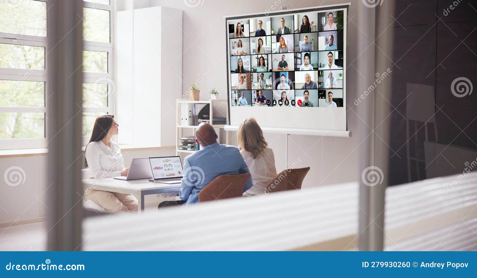 Online Video Conference Call Stock Photo - Image of call ...
