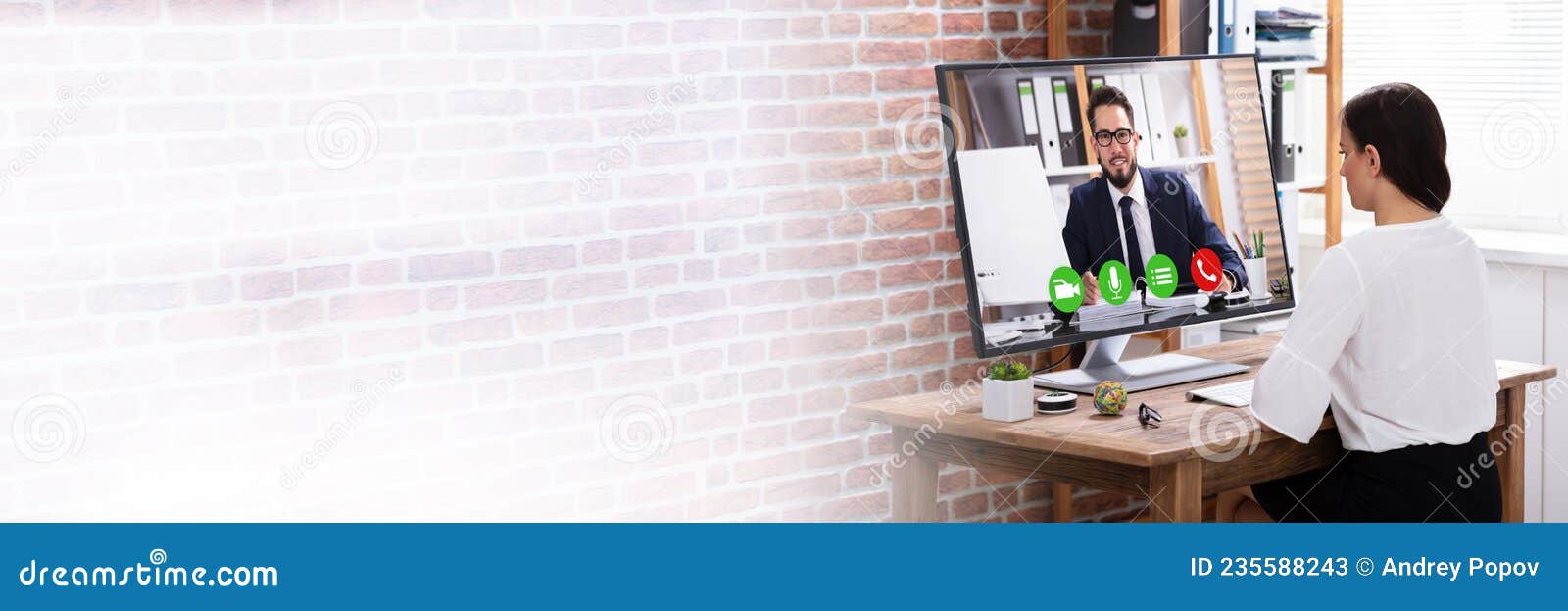 Online Video Conference Call Stock Image - Image of woman, remote ...