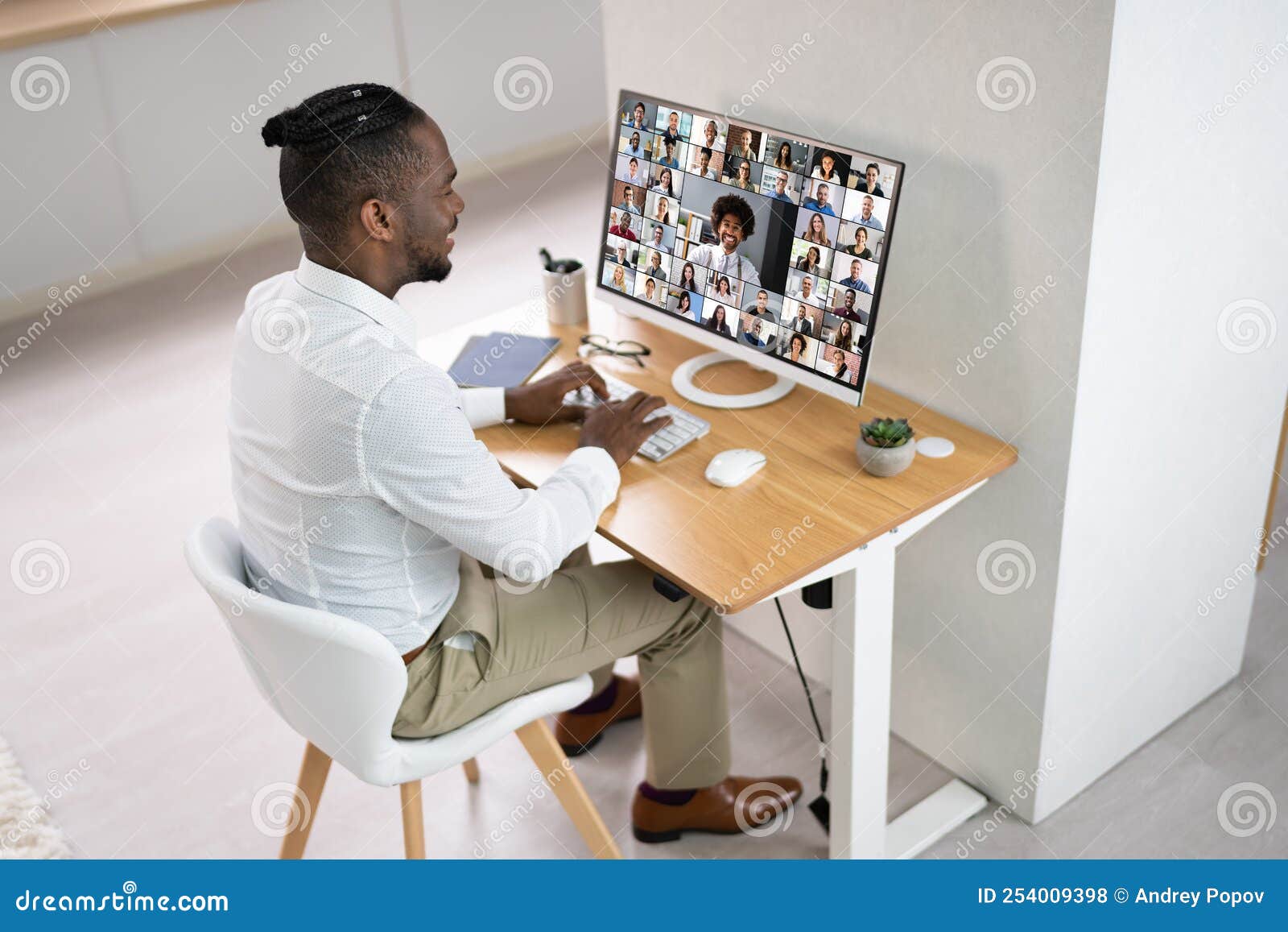 Online Video Conference Call Stock Photo - Image of learning, meeting ...