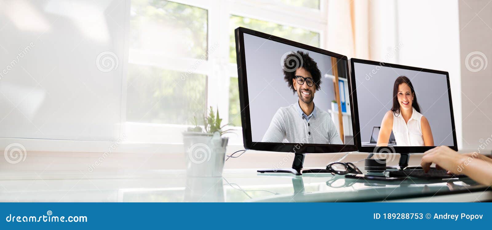 Online Video Conference Learning Call Stock Image - Image of coffee ...