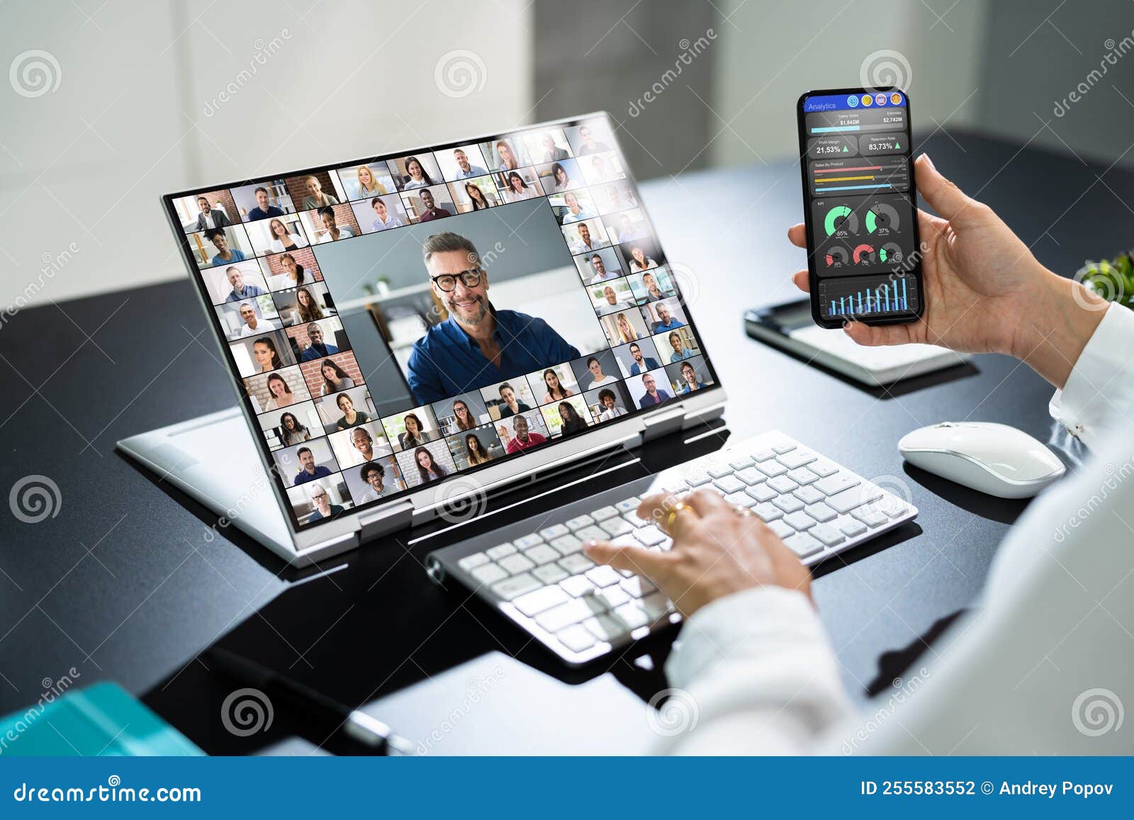 Online Video Conference Virtual Meeting Stock Photo - Image of ... Online Video Conference Virtual Meeting Stock Photo - Image of ...