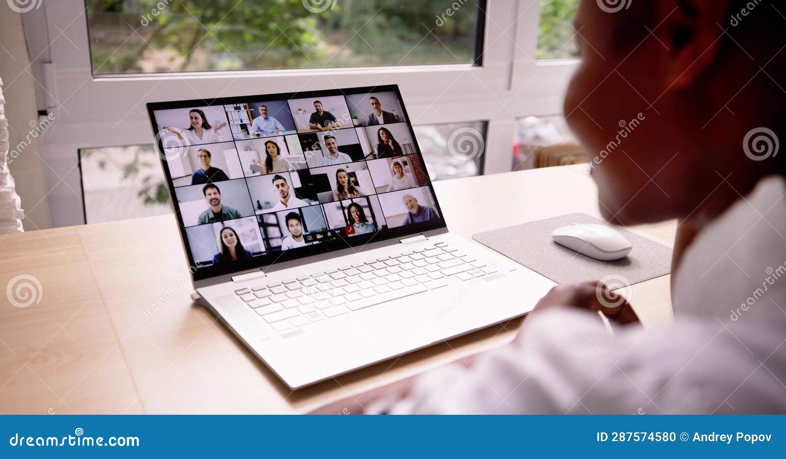 Online Video Conference Work Call Stock Photo - Image of meeting ...