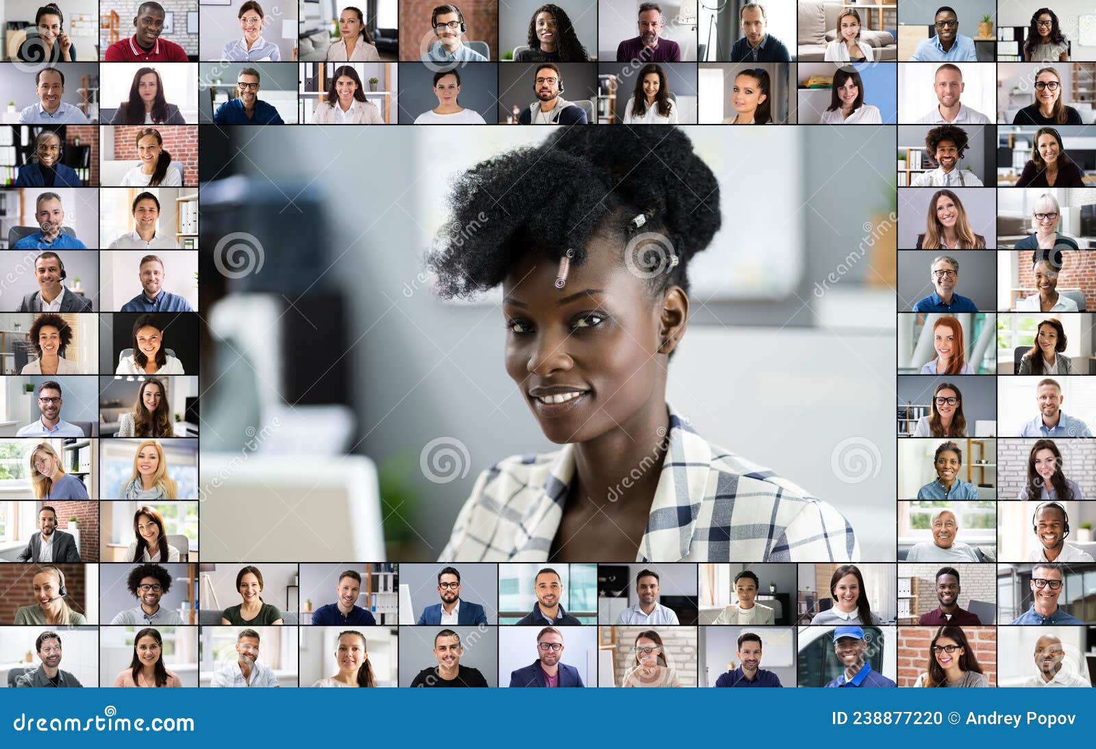 Online Video Conferencing Call Group Chat Stock Photo - Image of person ...