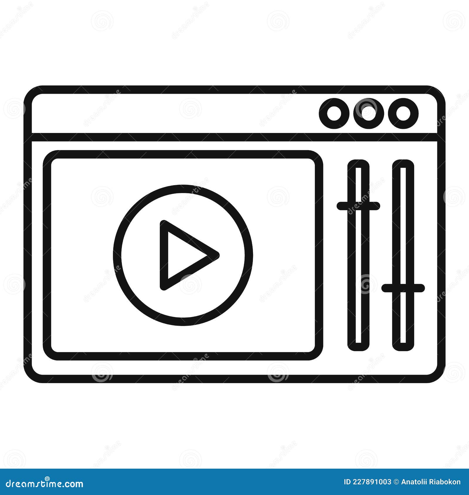 Online Video Edit Icon Outline Vector. Film Editor Stock Vector ...