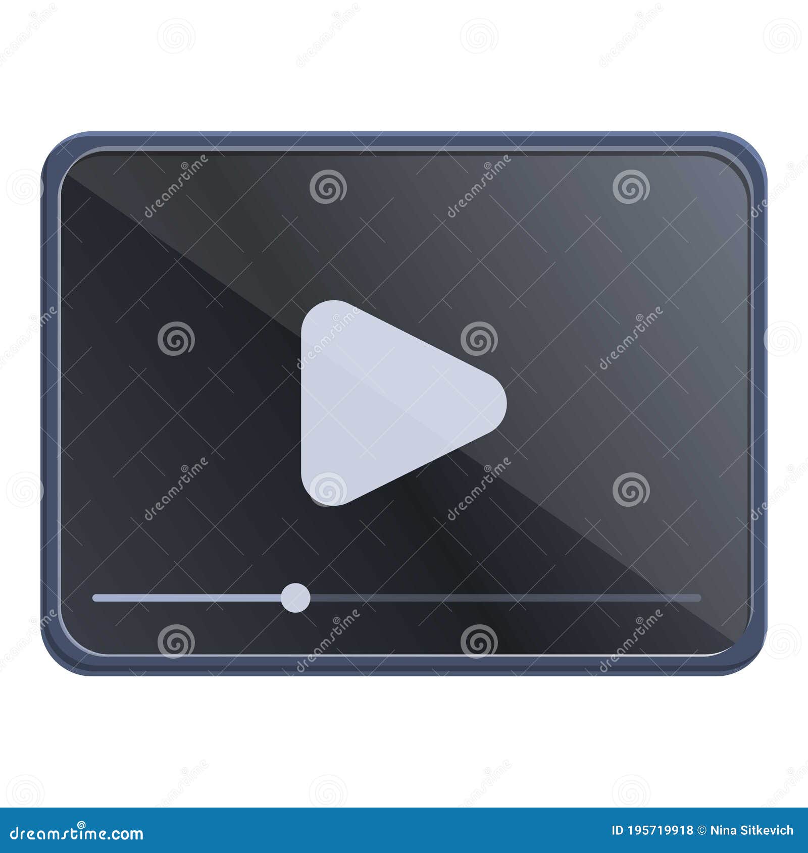 Online Video Editing Icon, Cartoon Style Stock Vector - Illustration of ...