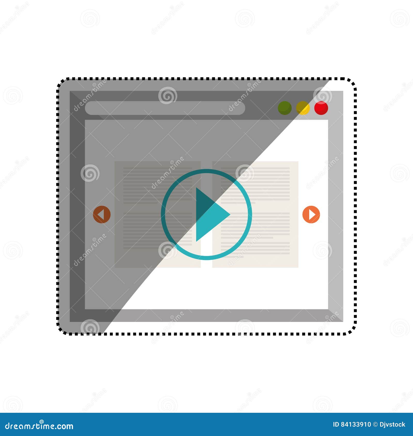 Online video media stock illustration. Illustration of sign - 84133910
