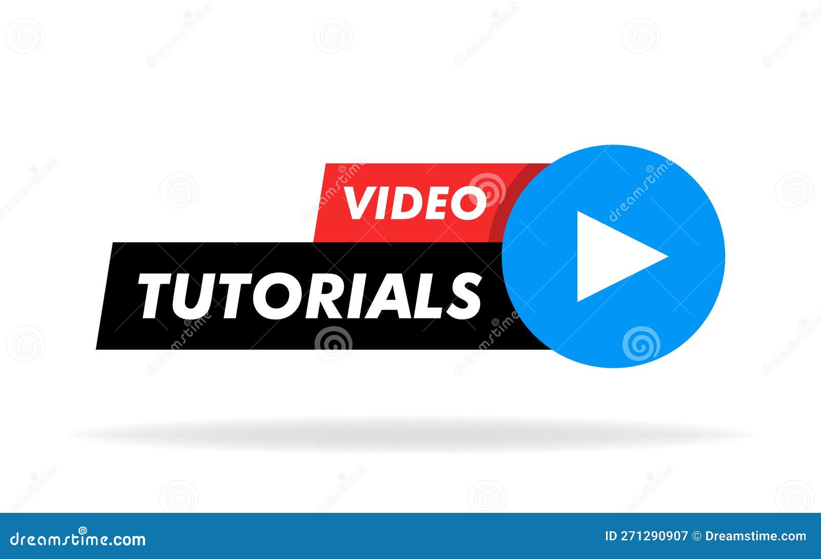 Online Video Tutorials Education Button. Play Lesson Concept Stock ...