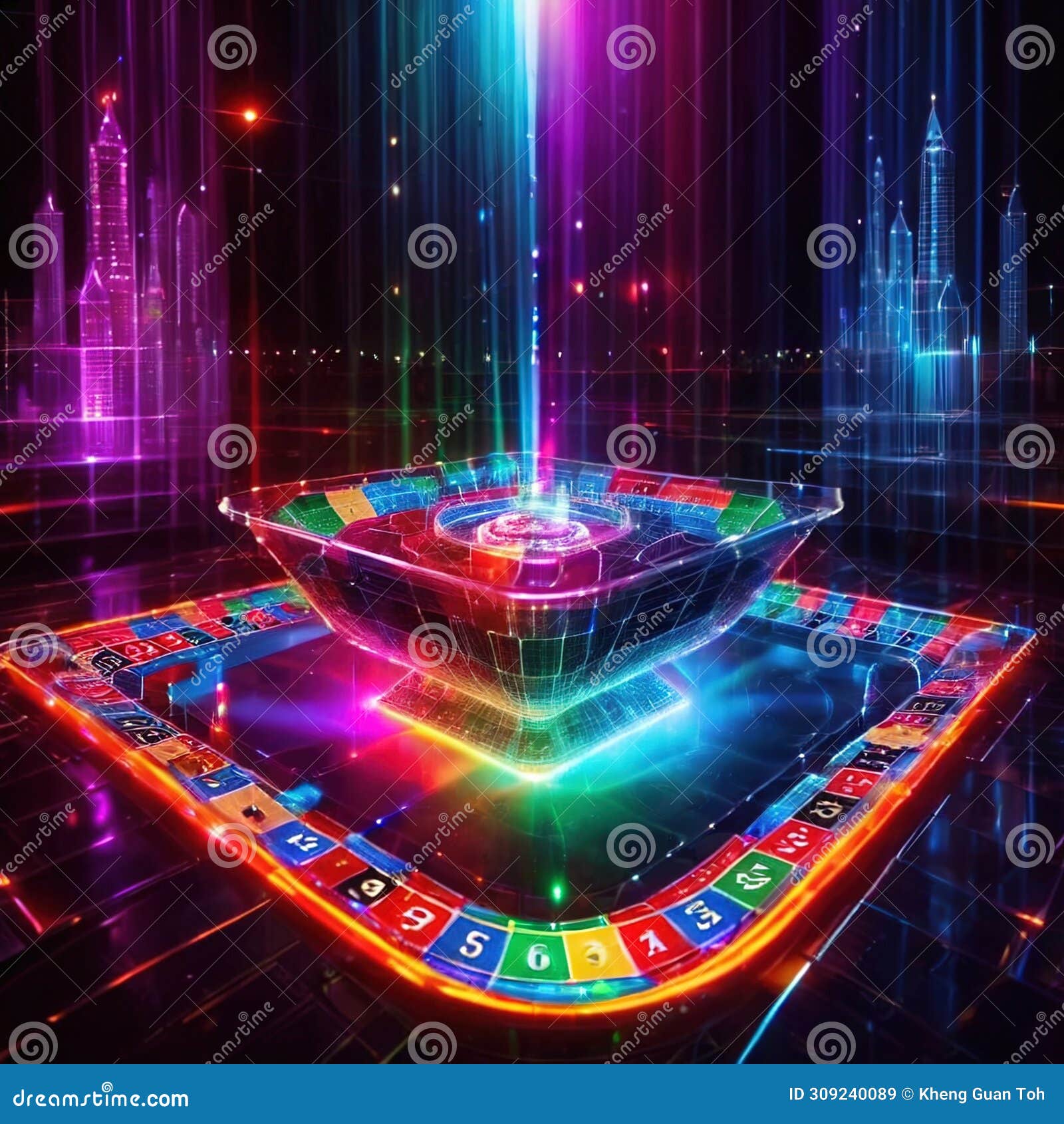 Online and Virtual Gambling, Shown by Digital Representation of ...