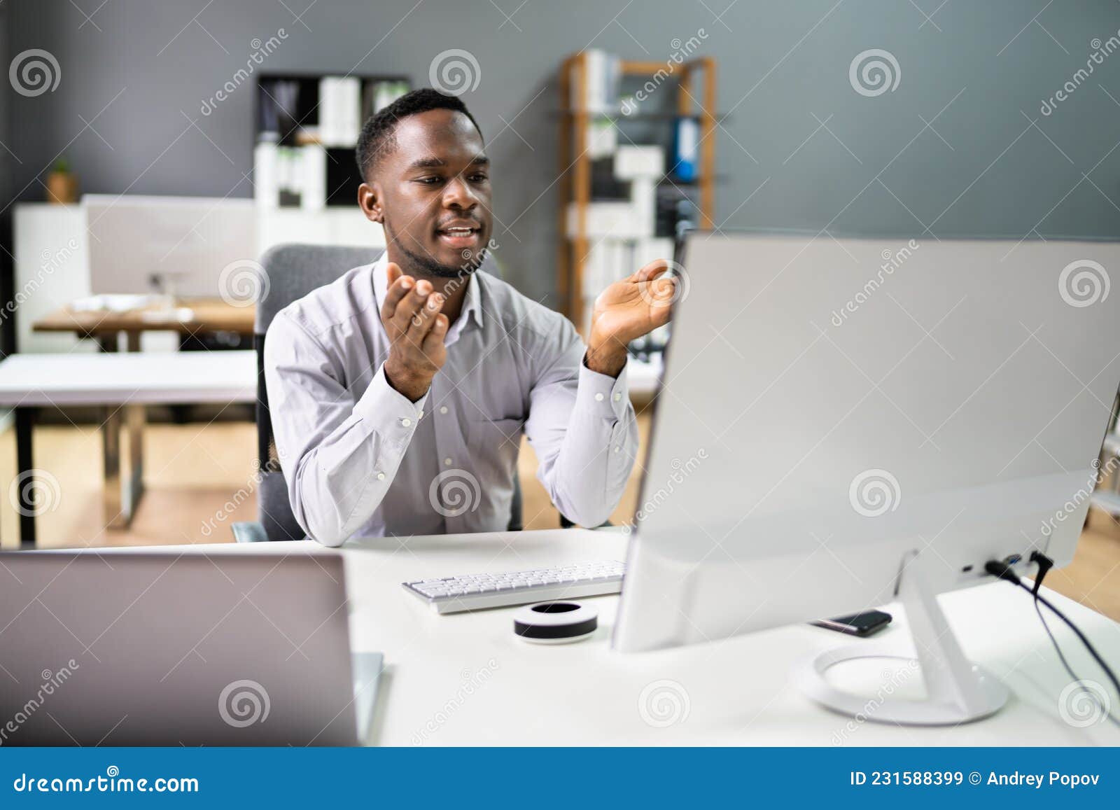 Online Virtual Training Conference Webinar Stock Image - Image of ...
