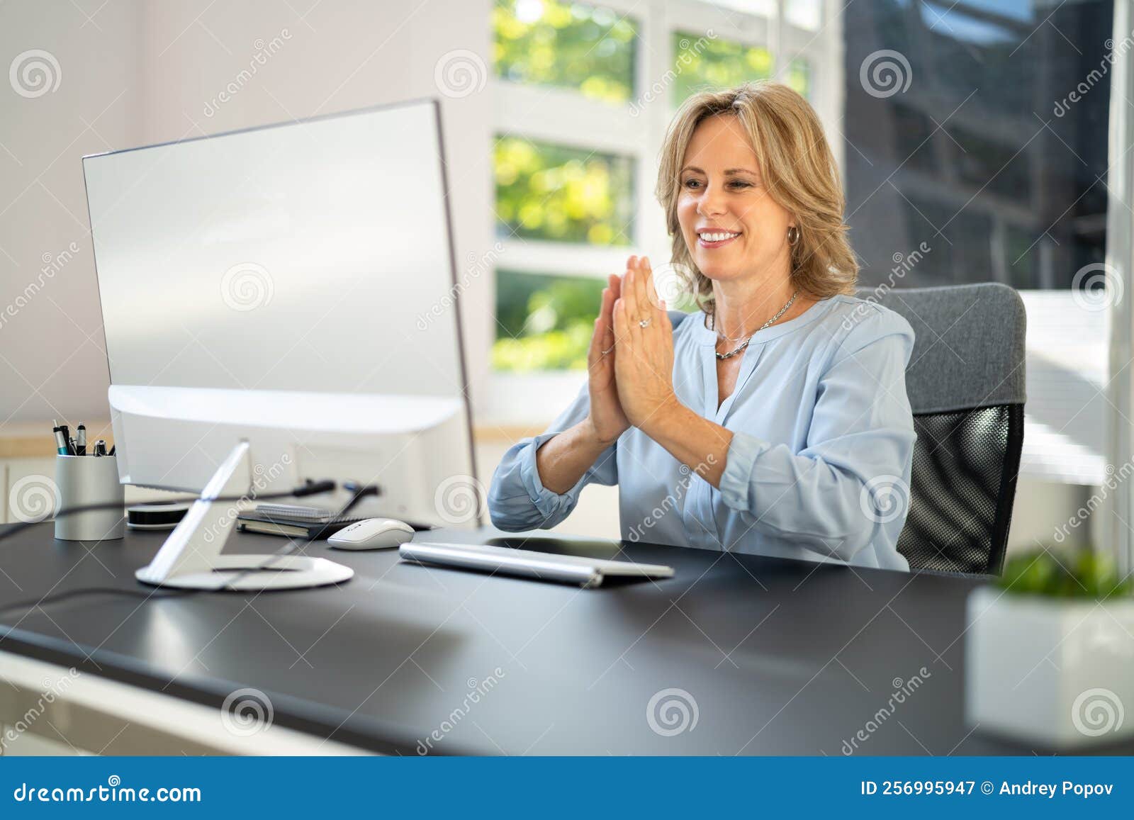 Online Virtual Training Webinar Conference Stock Image - Image of ...