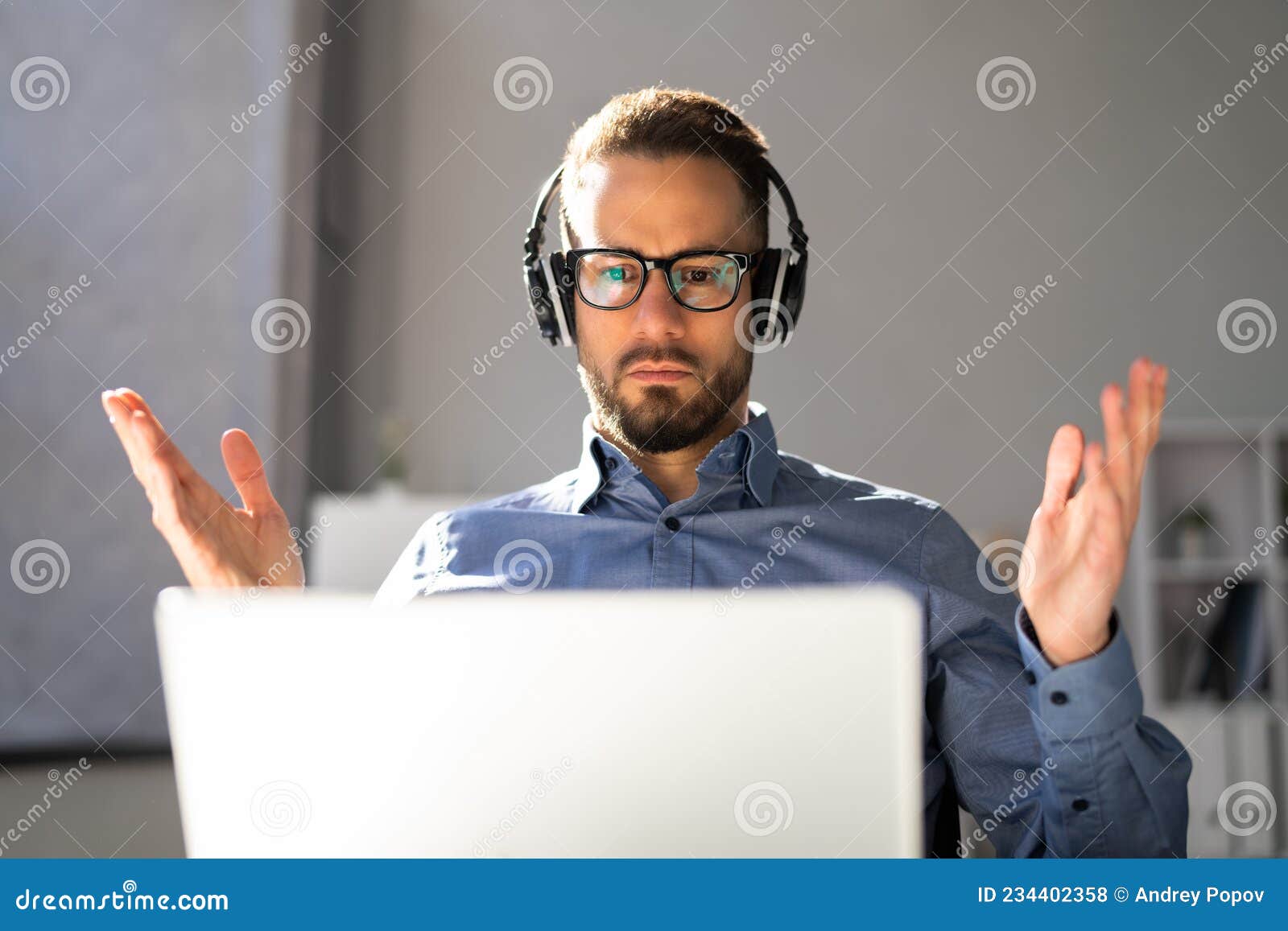 Online Virtual Training Webinar Conference Stock Photo - Image of ...