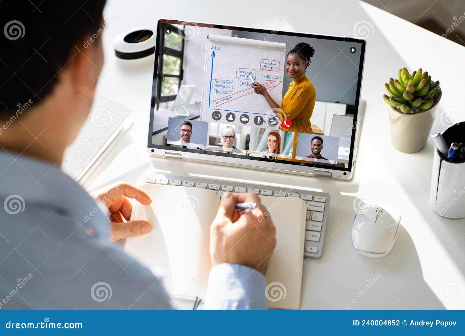 Online Virtual Video Conference Training Stock Photo - Image of lecture ...