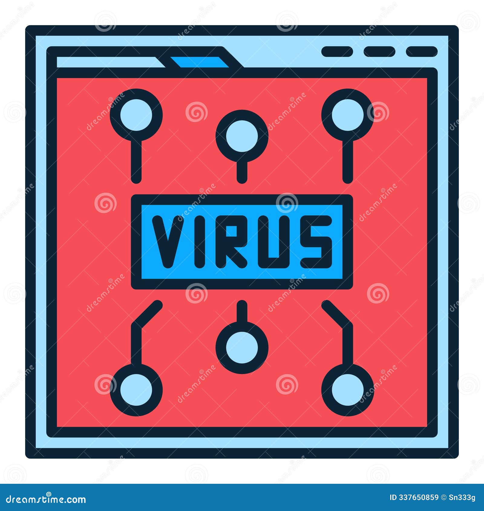 Online Virus Vector Colored Icon or Design Element Stock Vector ...