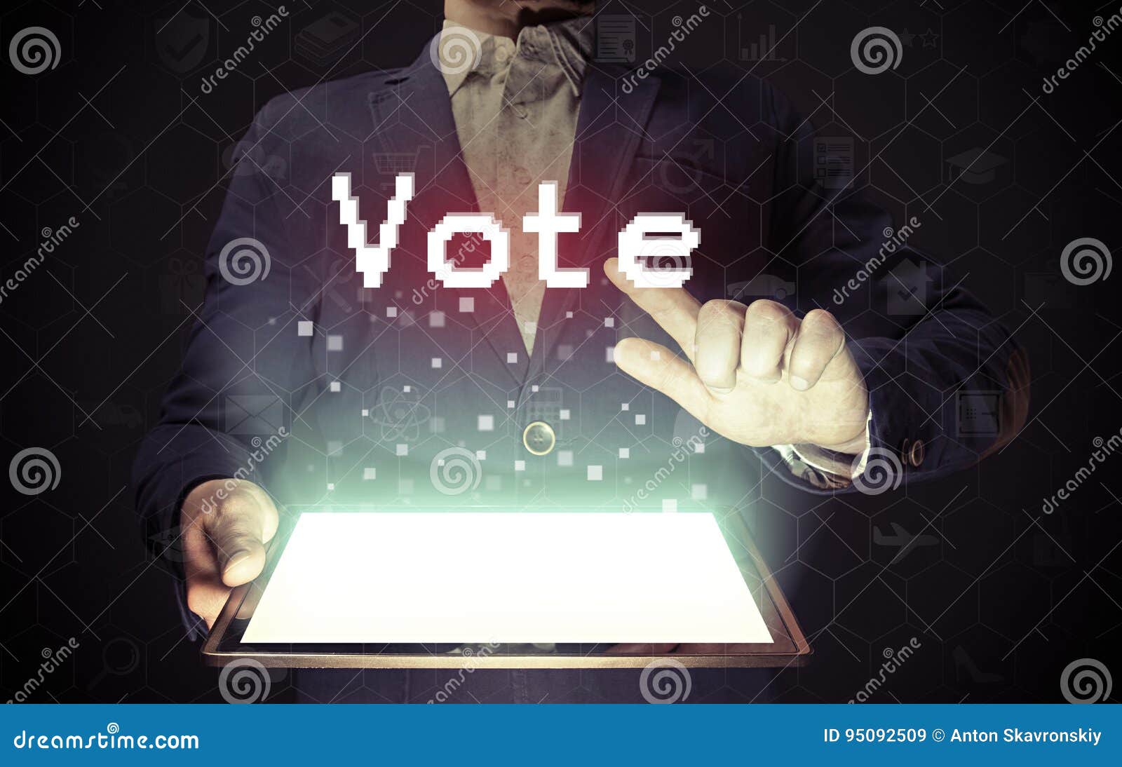 Online vote concept. stock image. Image of display, concept - 95092509