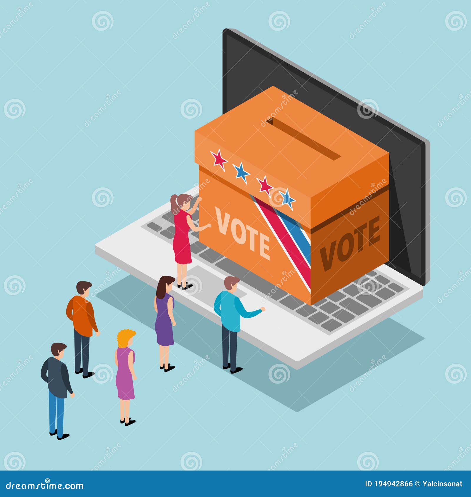 Online vote concept stock vector. Illustration of sign - 194942866