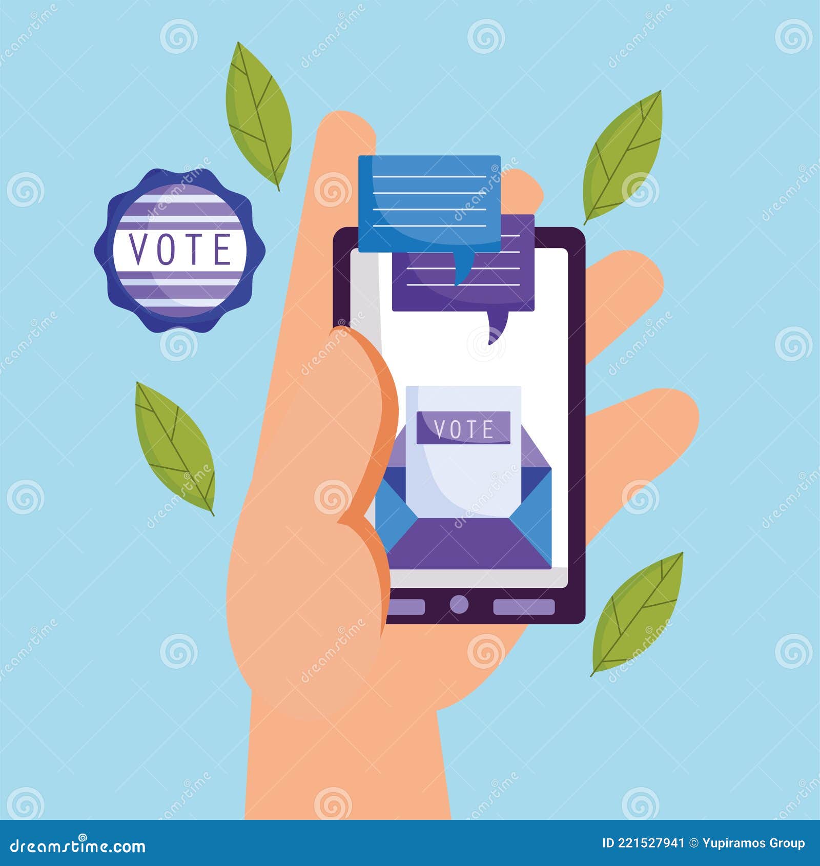 Online voting app stock vector. Illustration of data - 221527941
