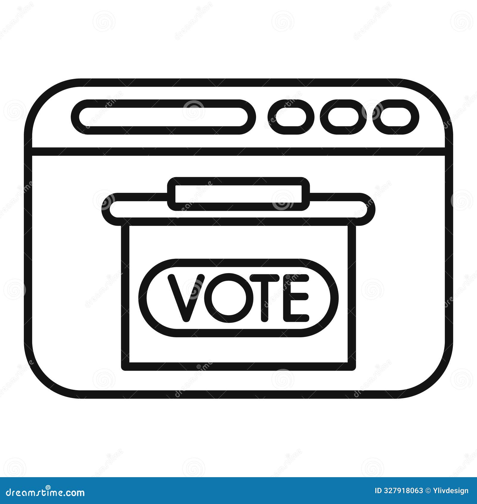 Online Voting Box on Website for Internet Election Day Stock Vector ...