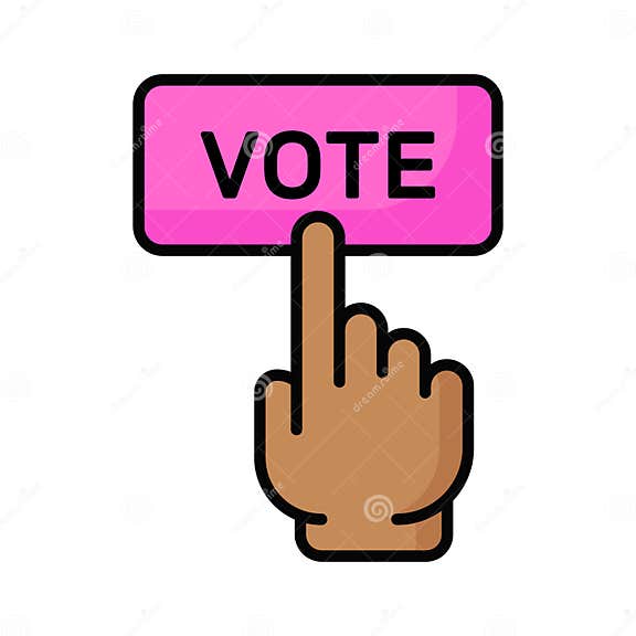 Online Voting Button Vector Design, Ready To Use Creative Vector Stock ...