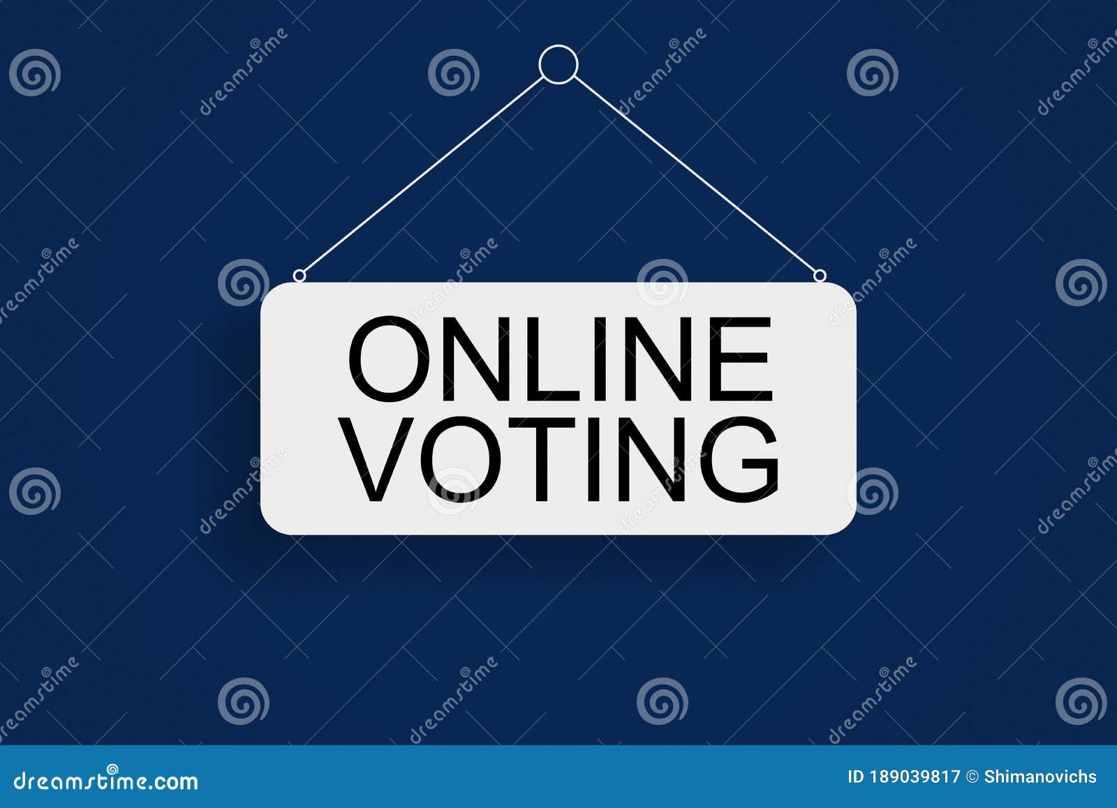 Online Voting Concept. Online Voting Sign on a Blue Background Stock ...