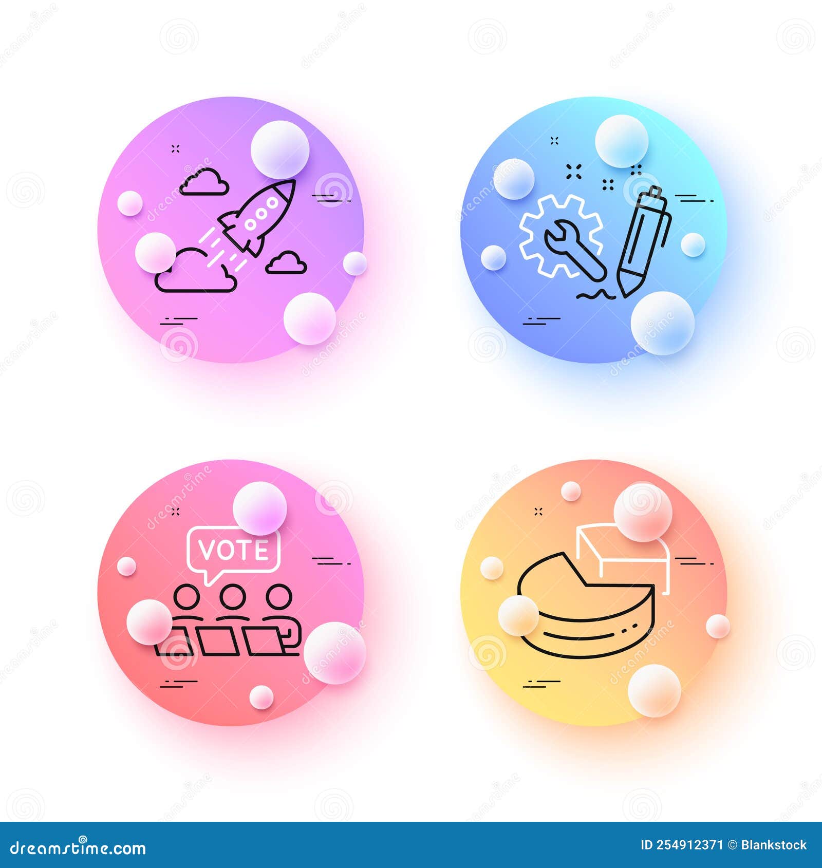 Online Voting, Pie Chart and Engineering Minimal Line Icons. for Web ... Online Voting, Pie Chart and Engineering Minimal Line Icons. for Web ...