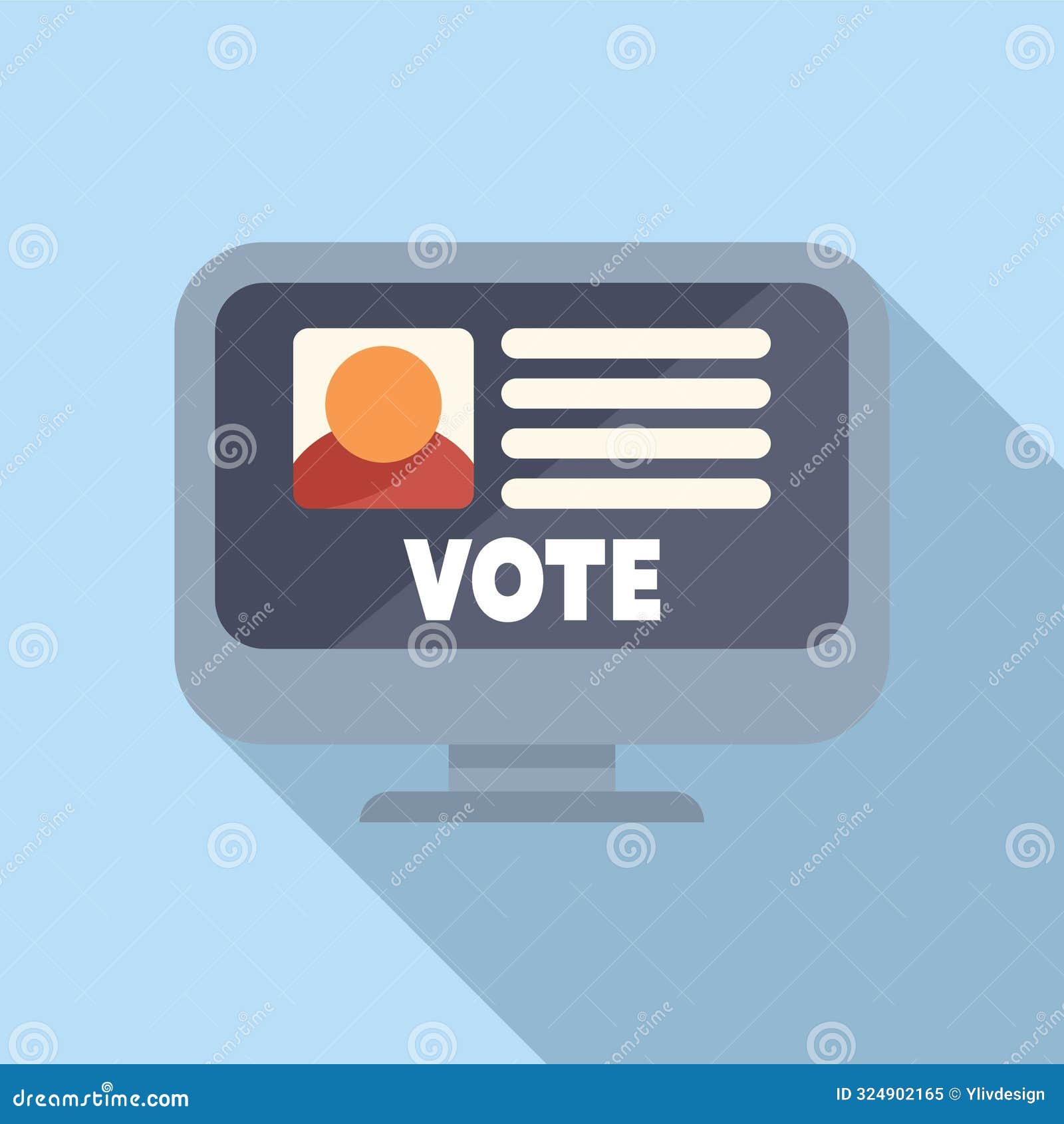 Online Voting Platform Displaying Candidate Profile on Computer Screen ...