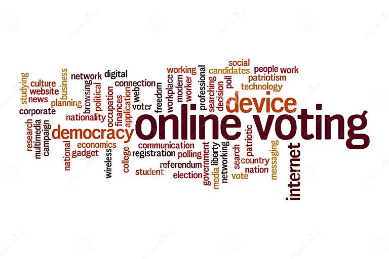 Online Voting Word Cloud Concept Stock Illustration - Illustration of ...